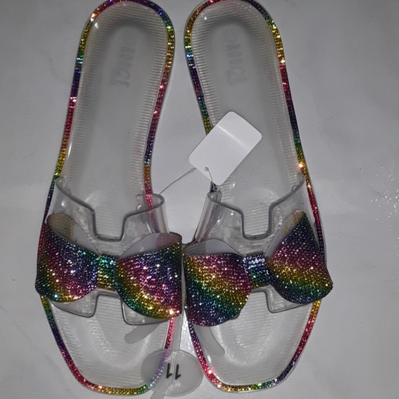 Rouge Helium | Shoes | Rhinestone Slides Sz 1 | Poshmark